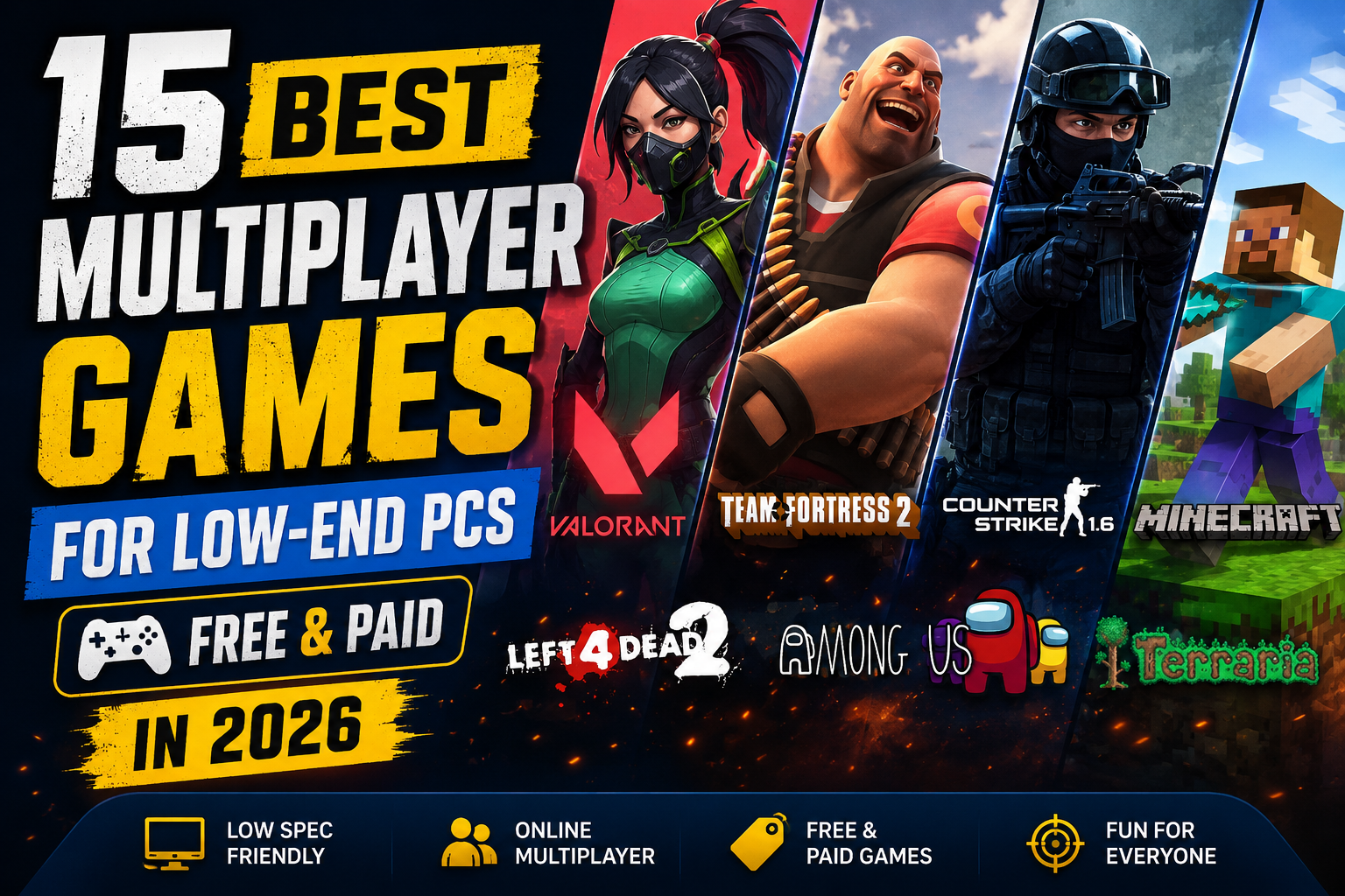 15 Best Multiplayer Games for Low-End PCs (Free & Paid) 2026